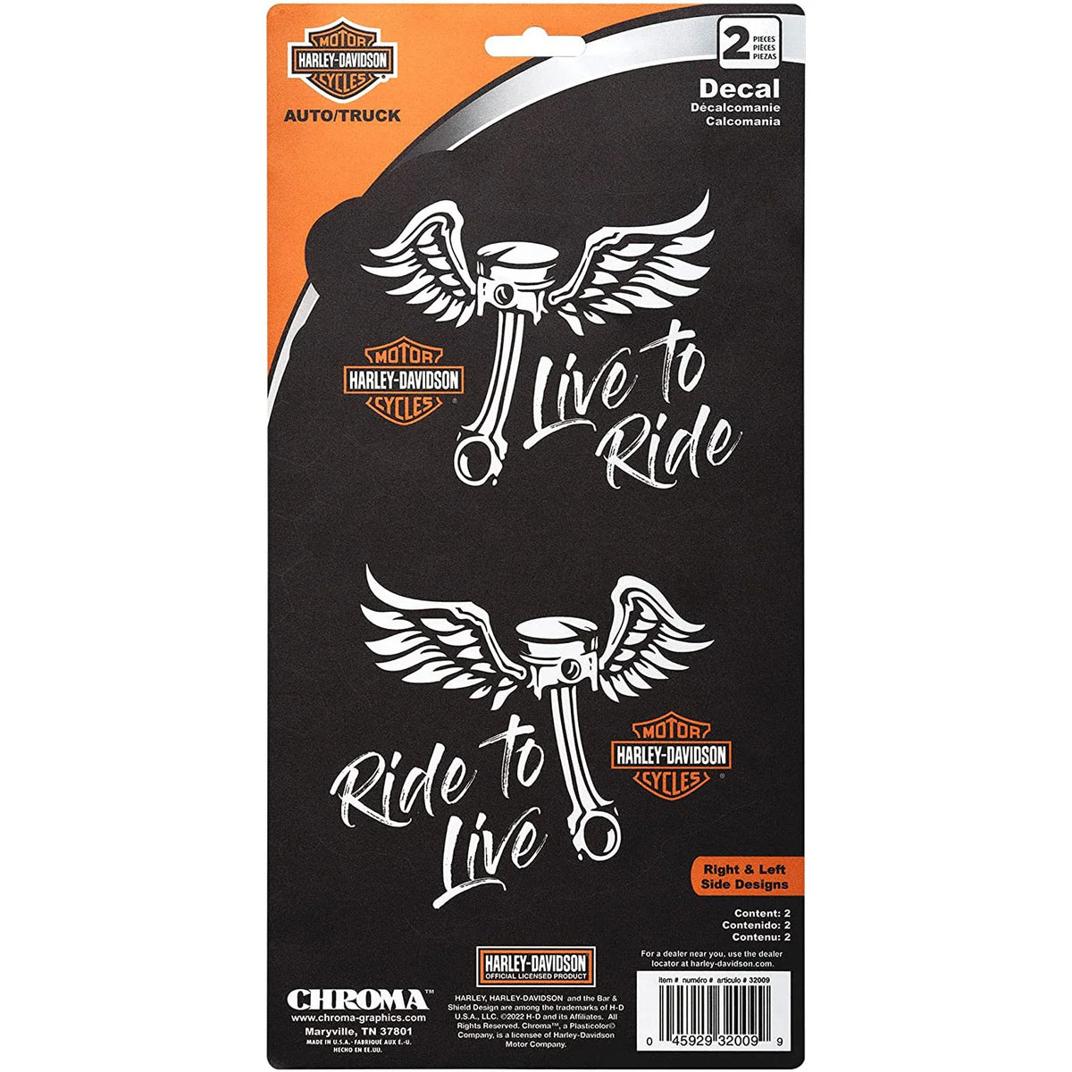 HD LIVE TO RIDE DECAL – Clare's Harley-Davidson