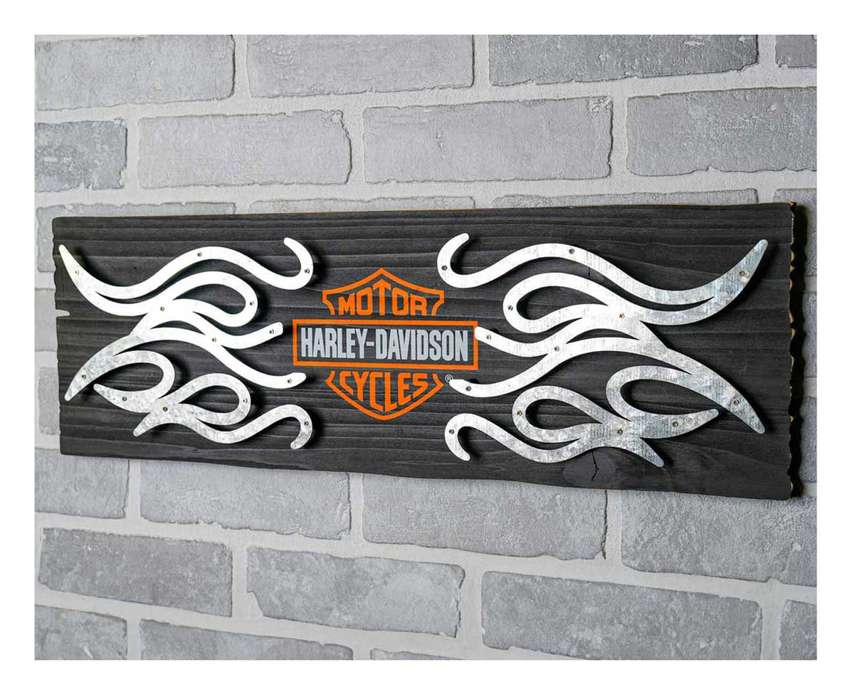 H-D BAR & SHIELD FLAMES PUB SIGN – Clare's Harley-Davidson